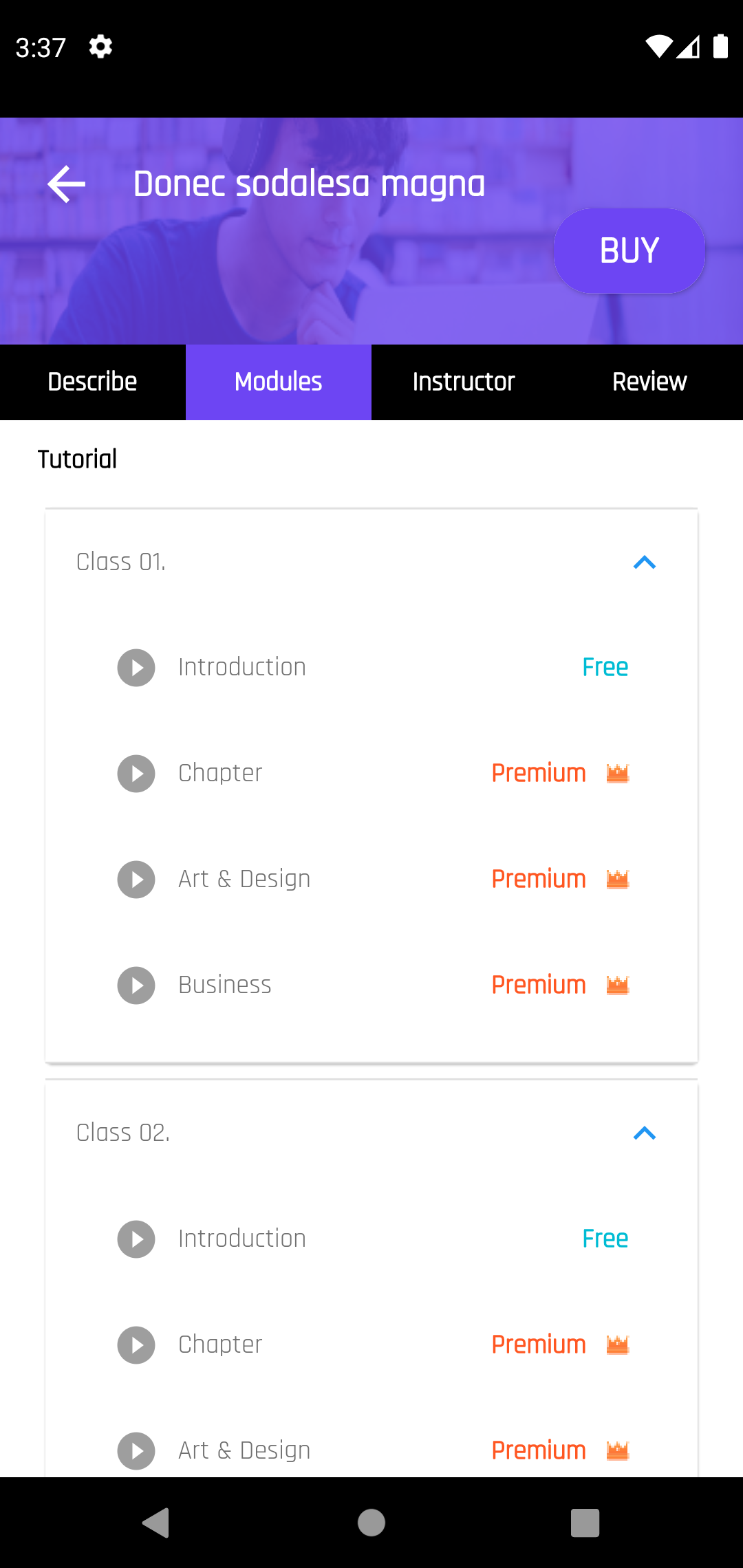 Elearn - Online Learning Platform App UI Kit in Flutter by ViserLab
